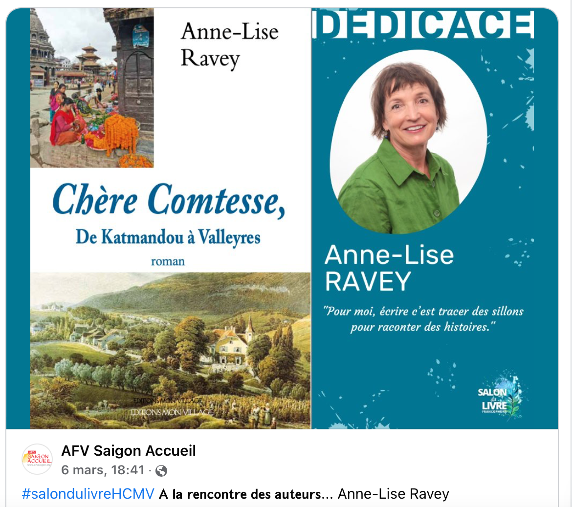2ème Festival du livre francophone AFV Saïgon – Atelier Anne-Lise Ravey